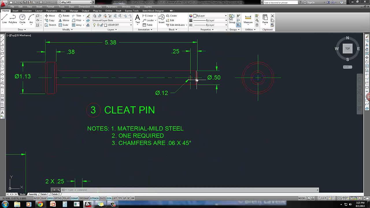 Cleat Pin Isometric - YouTube
