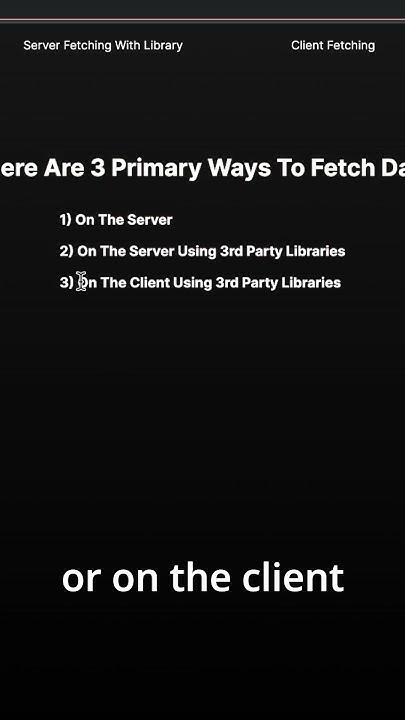 How To Fetch Data In Nextjs 13 App Router Nextjs Webdevelopment Javascript Reactjs Youtube