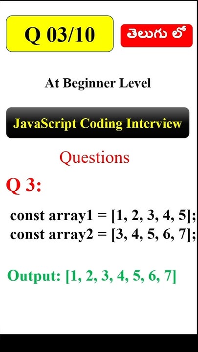 Q3 | JavaScript Coding Interview Questions | Array, Array.from(), and Set() - YouTube