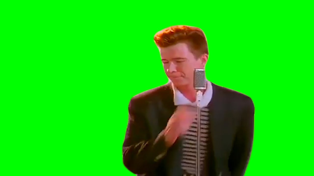 DEFINITELY NOT a Rick Roll Meme Green Screen - YouTube
