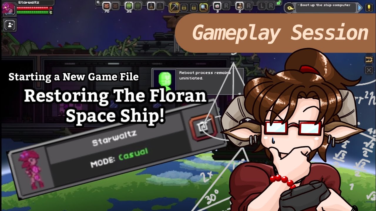 Gameplay - Starbound - Restoring the Floran Ship! (New game file) - YouTube