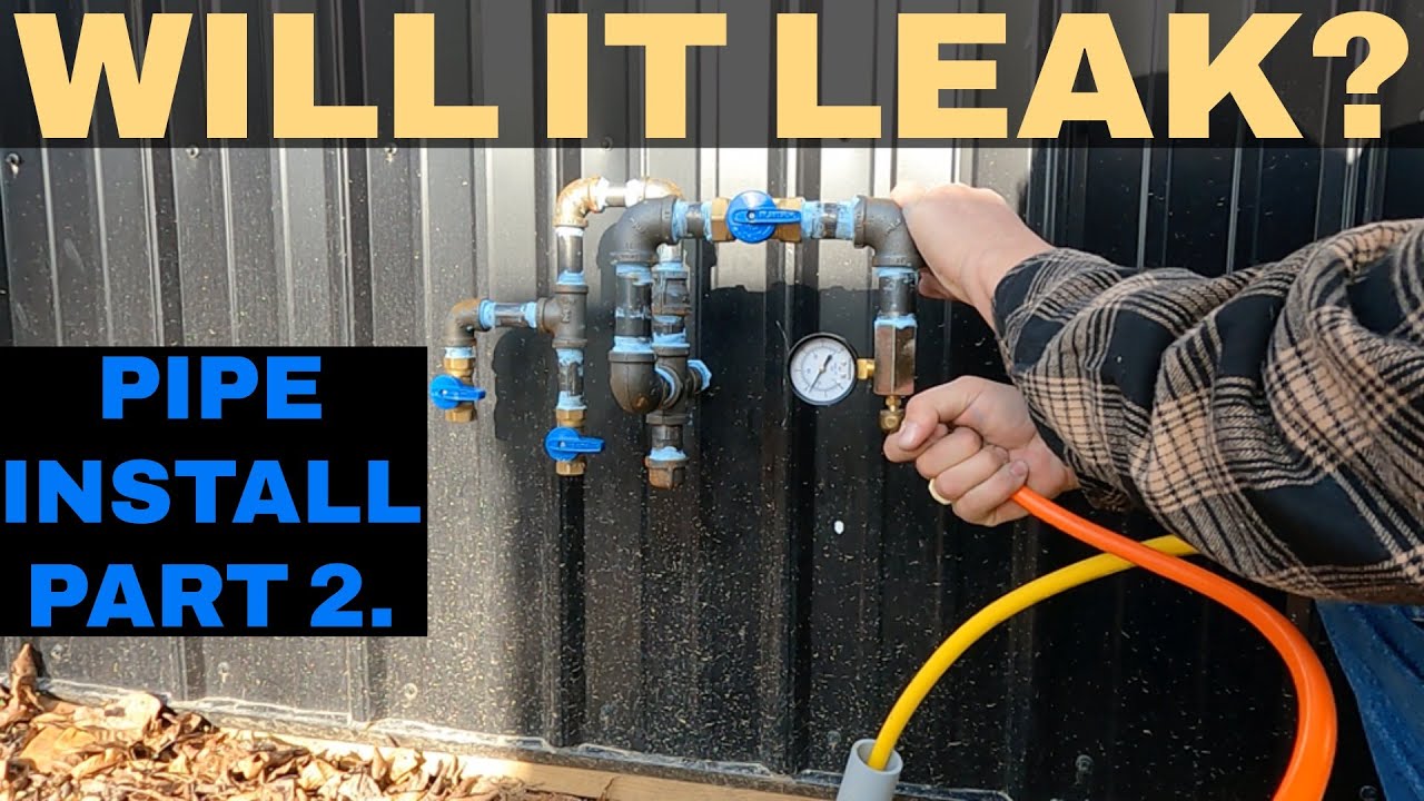 Propane Pipe Install Part 2 In Off Grid Tiny House Pole Barn YouTube