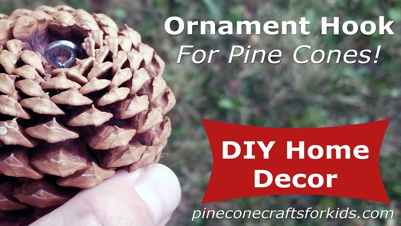 How to Install Ornament Hook For Pine Cone - YouTube