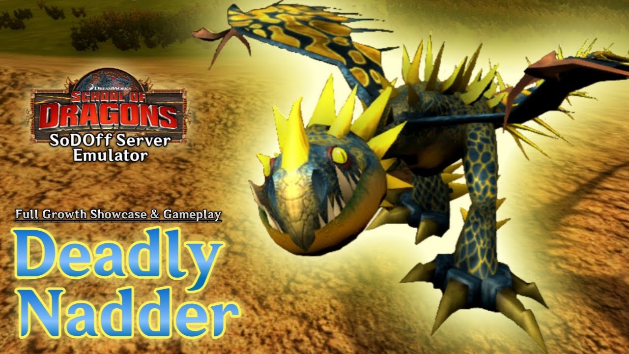 The Deadly Nadder - Full Growth Showcase & Gameplay | School of Dragons (SoDOff Server Emulator ...