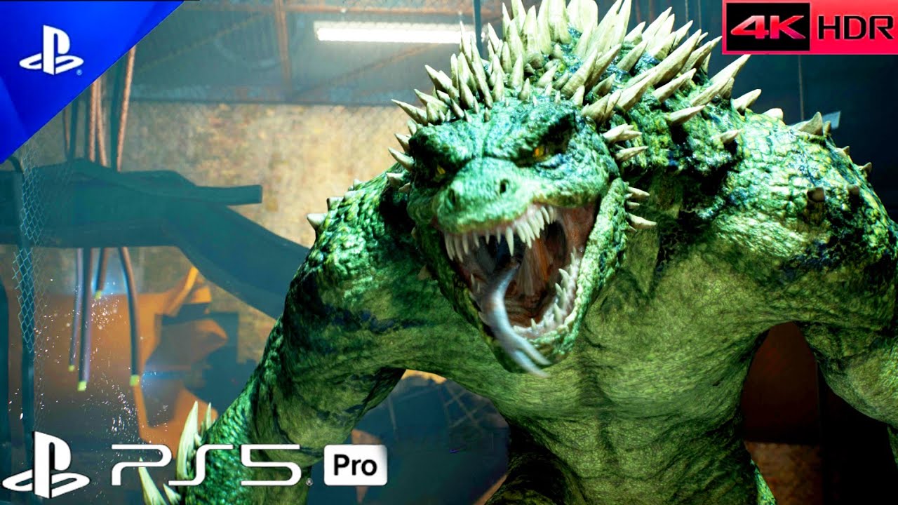 (PS5 PRO)Boss fight against the giant lizard in Spider-Man 2 gameplay ...