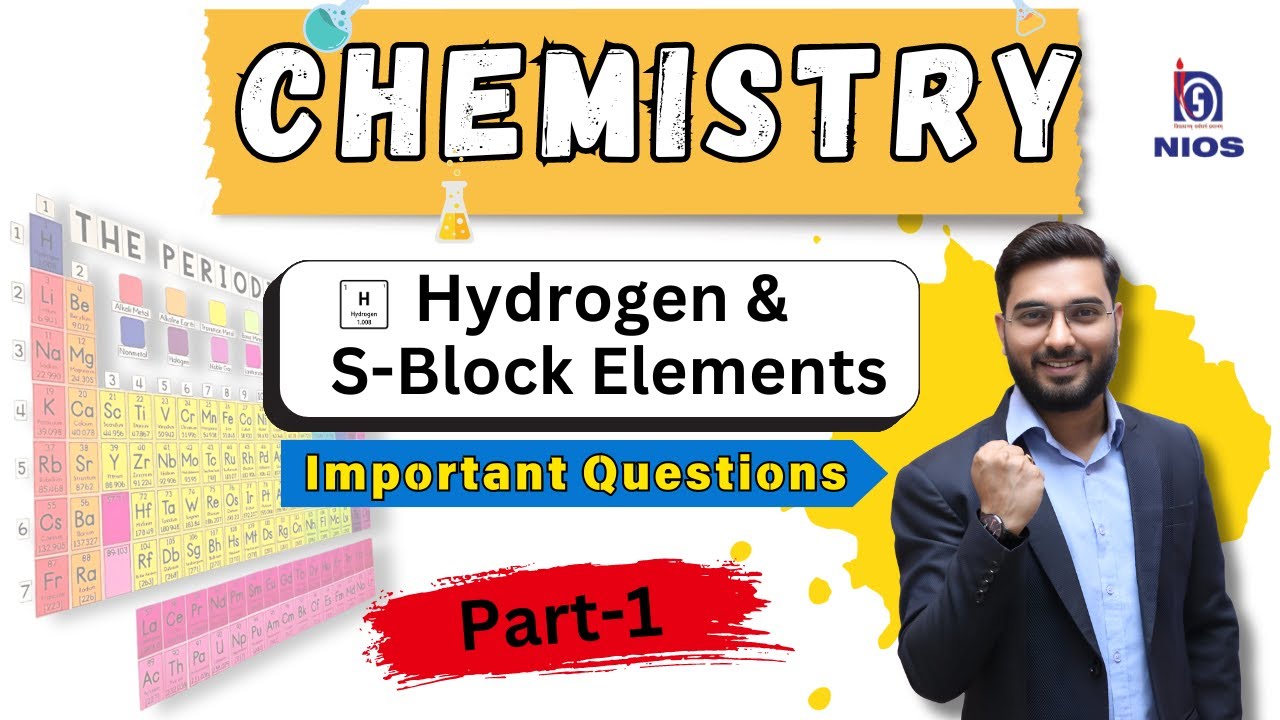 Hydrogen & S-Block Elements Important Questions(Part-1) FREE LIVE ...