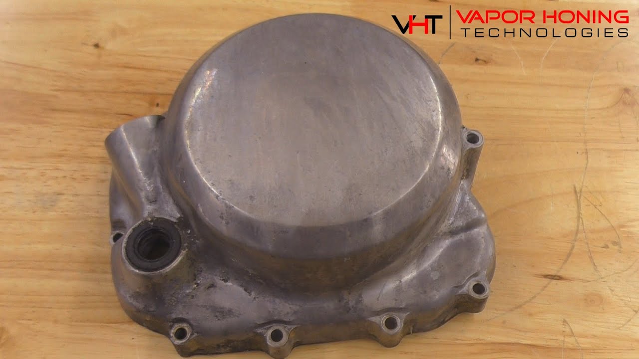 Crankcase cover off a motorcycle engine - Vapor Honing Technologies ...