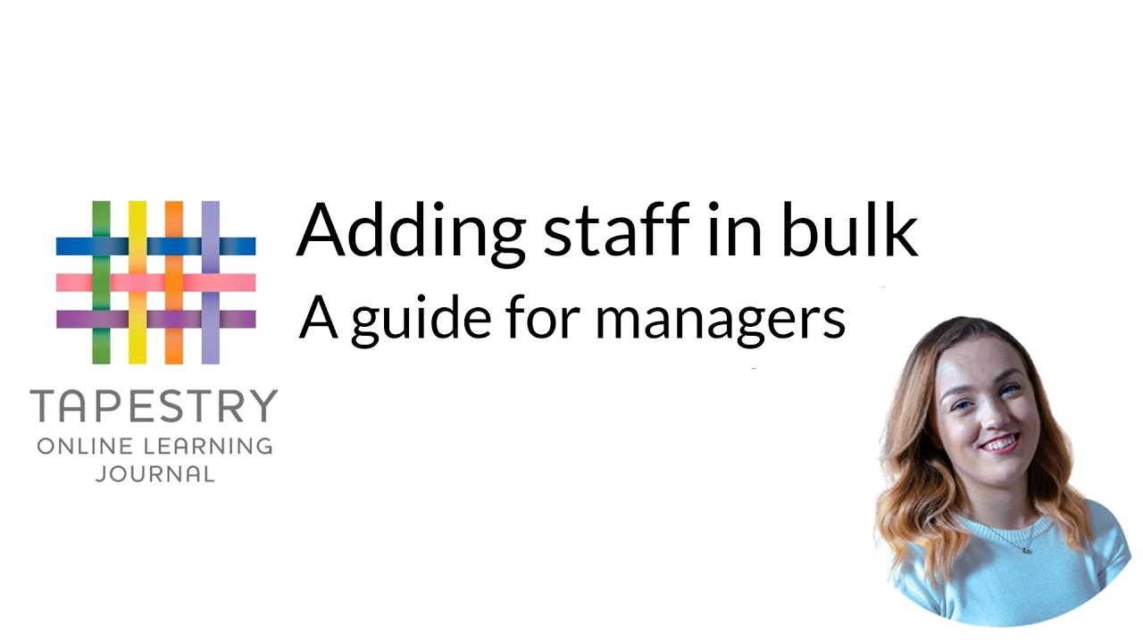 Adding staff in bulk - YouTube