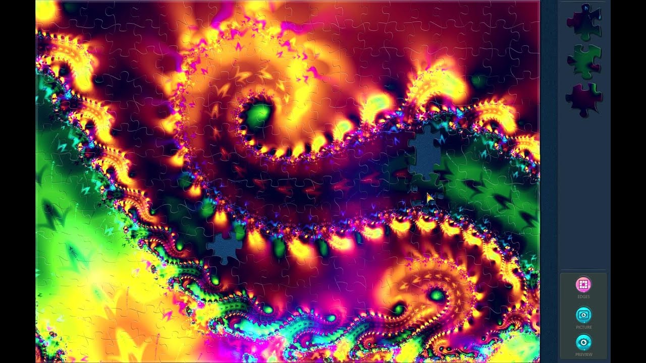 Solving Magic Jigsaw Puzzles 183 (280 pcs) Fractals - YouTube