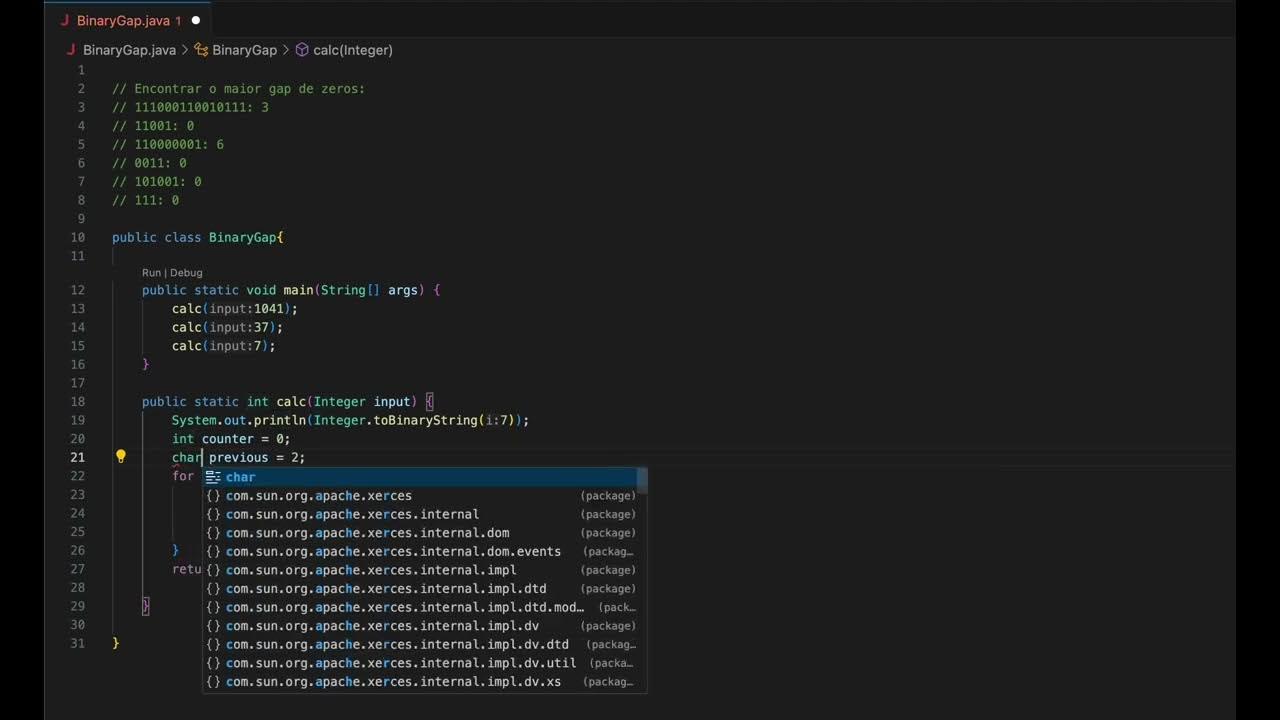 BinaryGap - RESOLVENDO PROBLEMA DE LEET CODE - YouTube