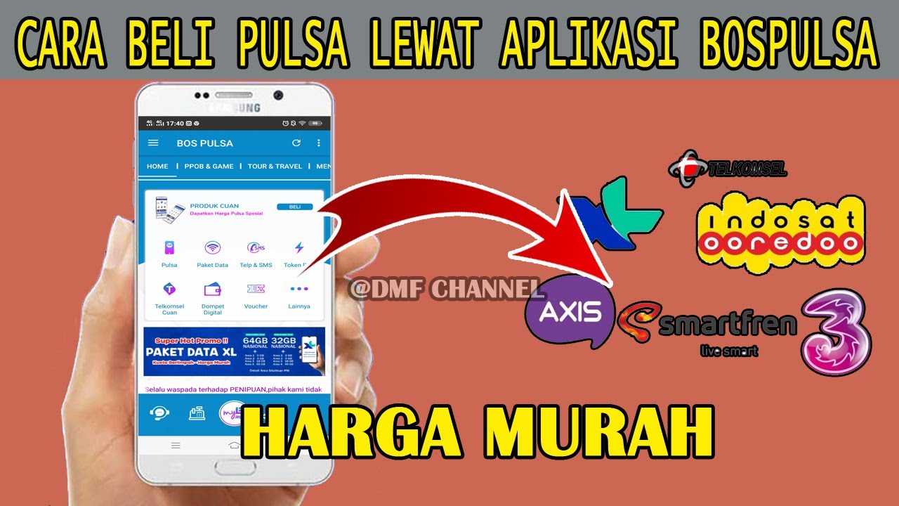 CARA BELI PULSA LEWAT APLIKASI BOS PULSA TERBARU - YouTube