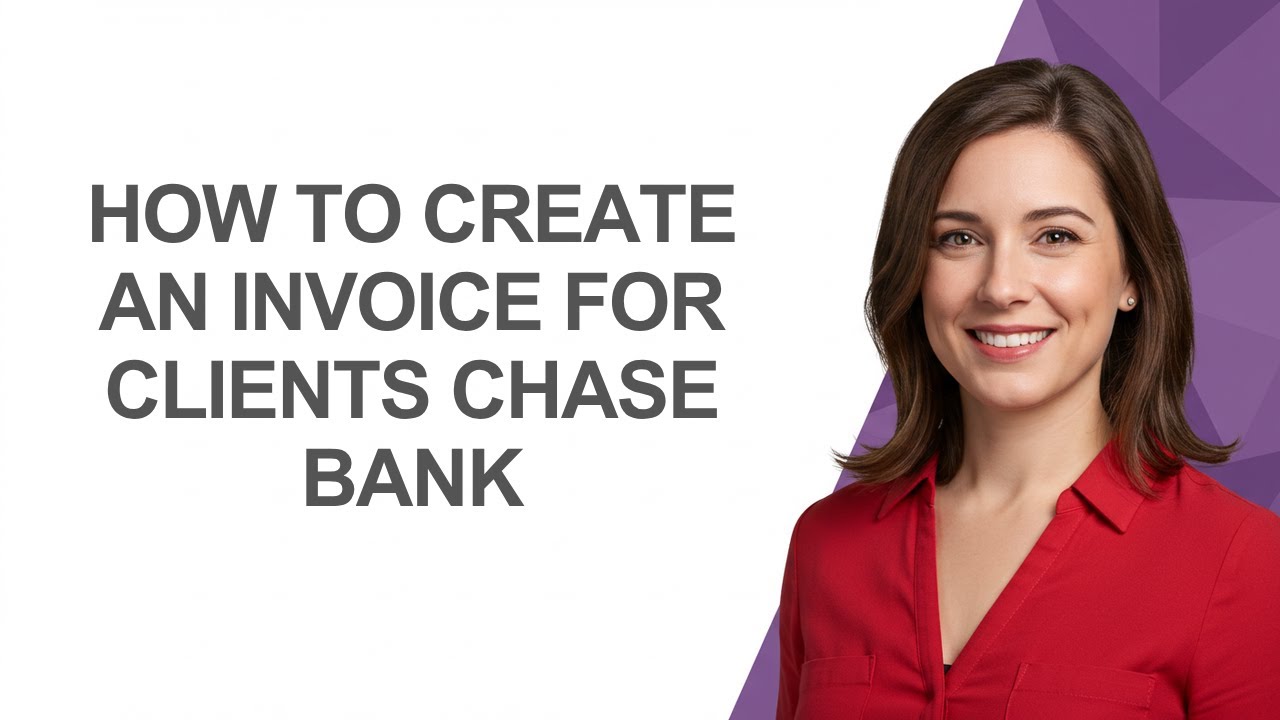 How to Create an Invoice for Clients Chase Bank - AshleyHowTo - YouTube