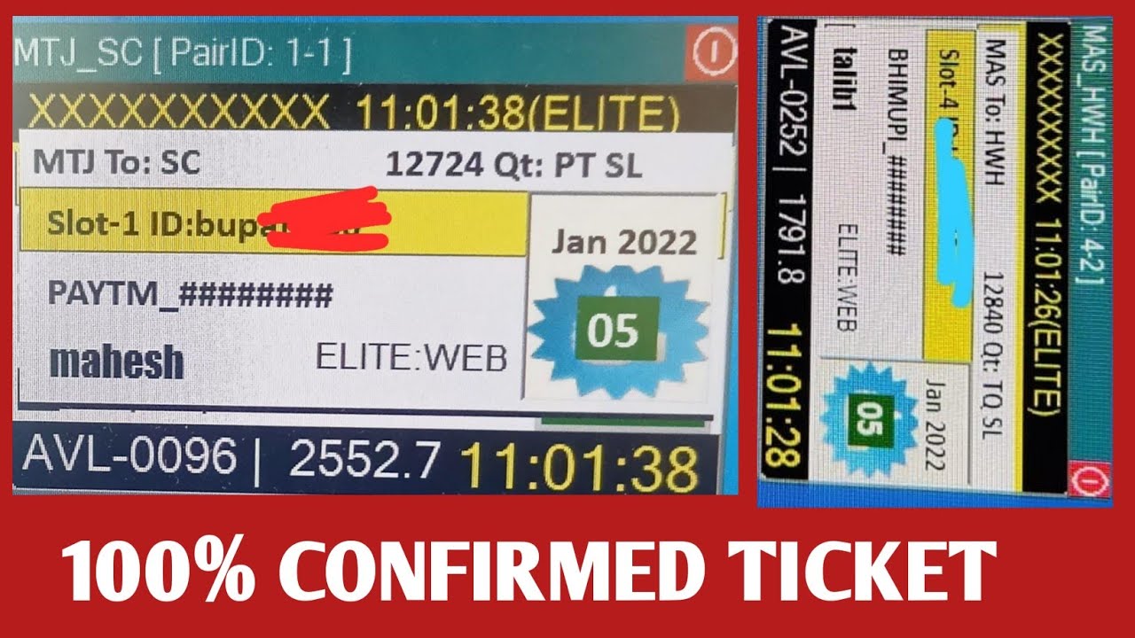 TATKAL SOFTWARE TODAY TATKAL TICKET LIVE BOOKING NGET COVID SHARP DELTA ...