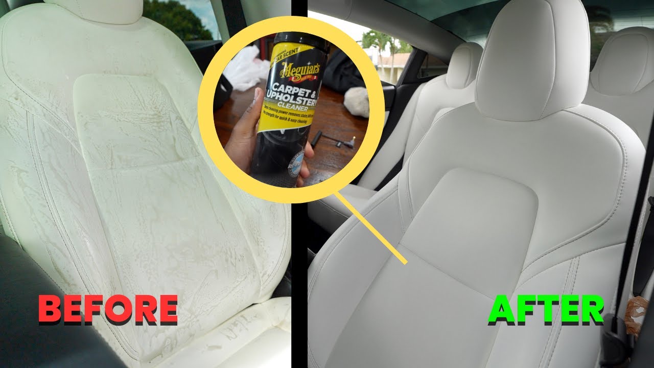 Easiest Way to Clean Your WHITE Tesla Seats - YouTube