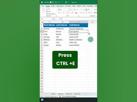 Flash Fill Excel Tips and Tricks| Excel Shortcuts #shorts #exceltips - YouTube