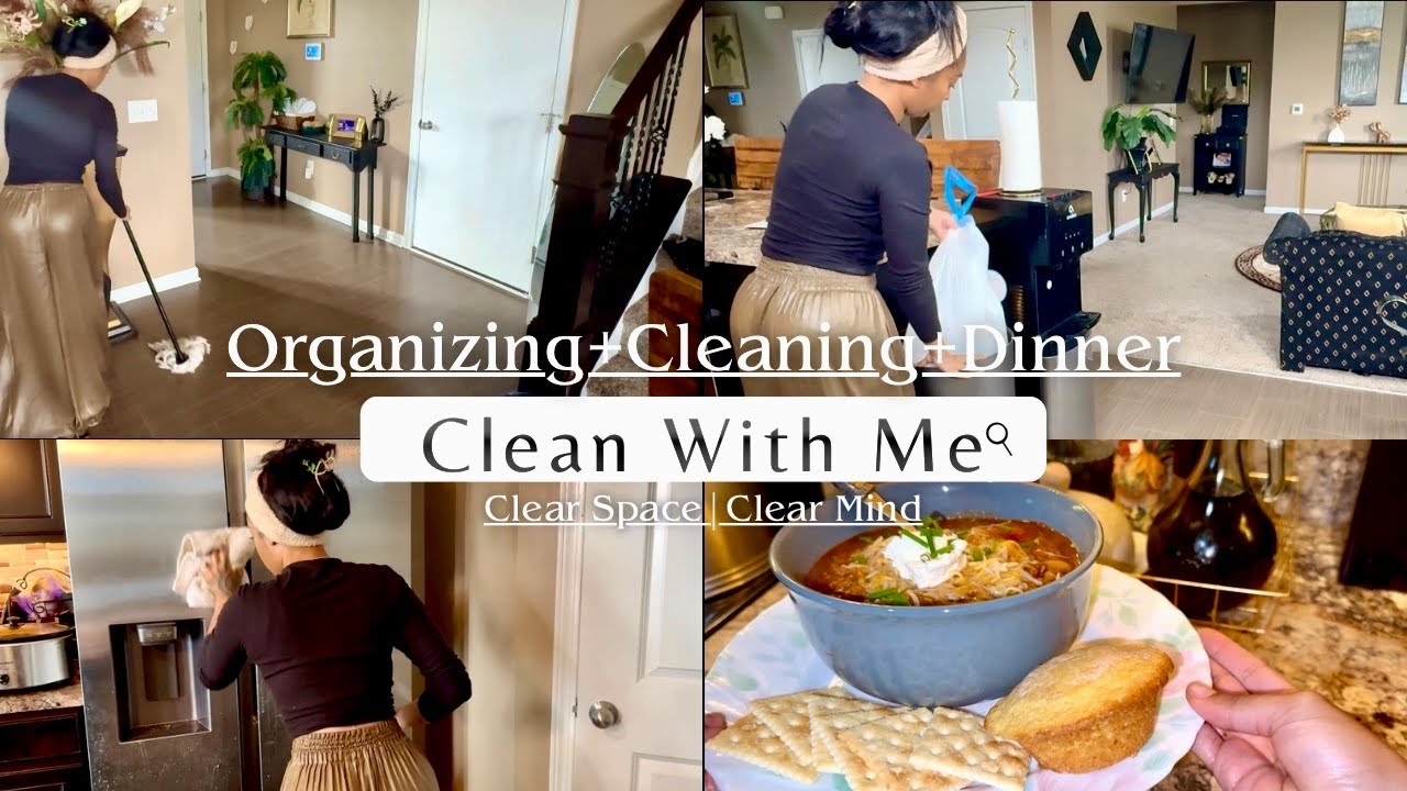90’s Vibes With Me| Part 1 Of Cleaning| Sweeping, Mopping, Dusting, Wiping, Organizing + Dinner ...