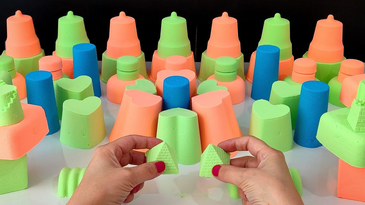 ASMR super crunchy baking soda |geometric shapes - YouTube