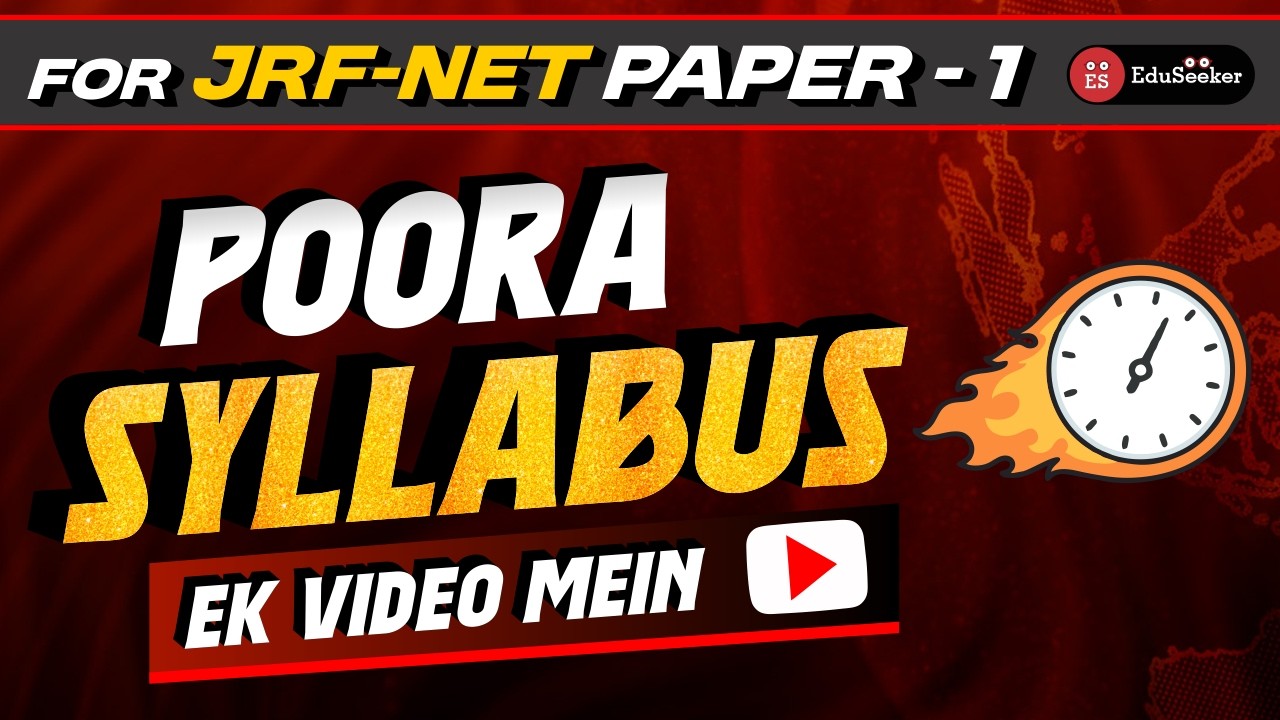 JRF-NET Paper-1 | One Video That Covers Almost Everything (10 Units ...