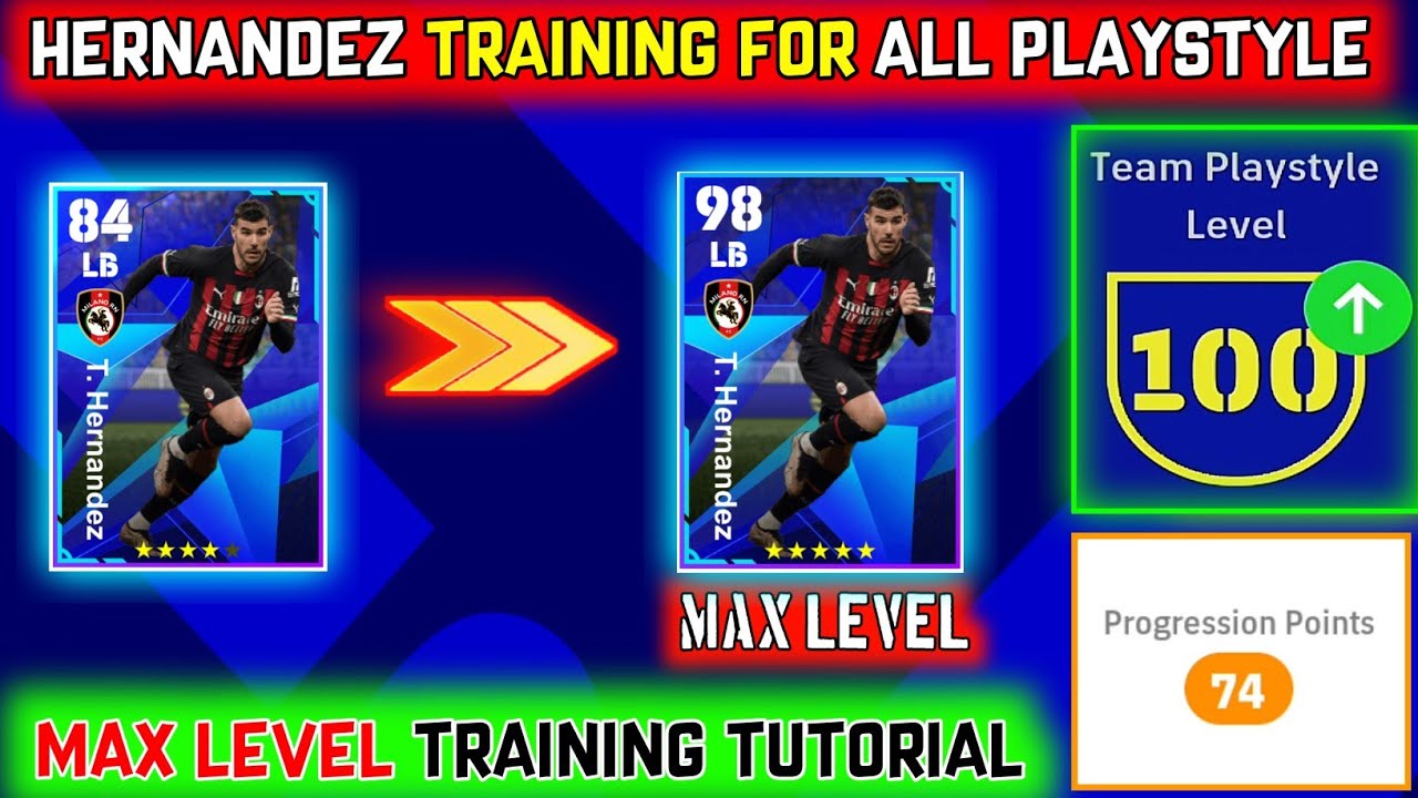 98 Hernandez Max Level Training Efootball 2023 | How To Train Hernandez ...