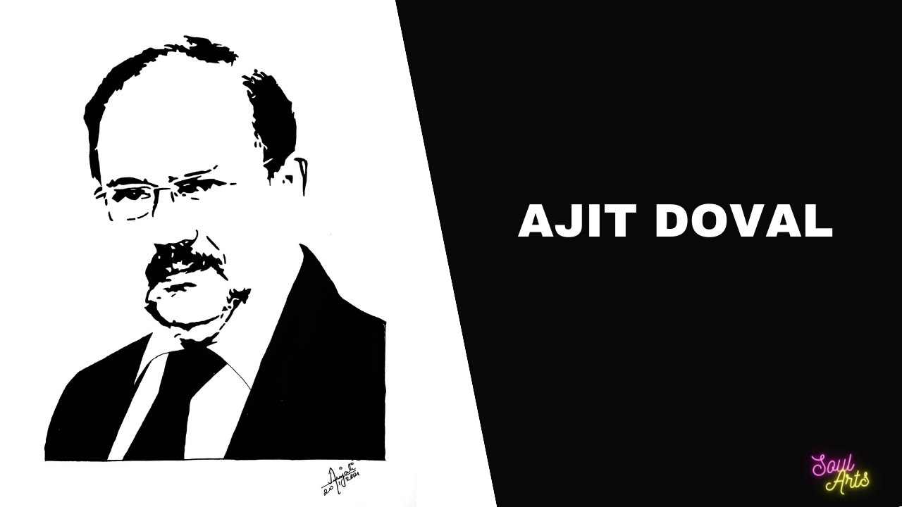 How to paint Ajit Doval || How to draw Ajit Doval|| Ajit Doval Stencil ...