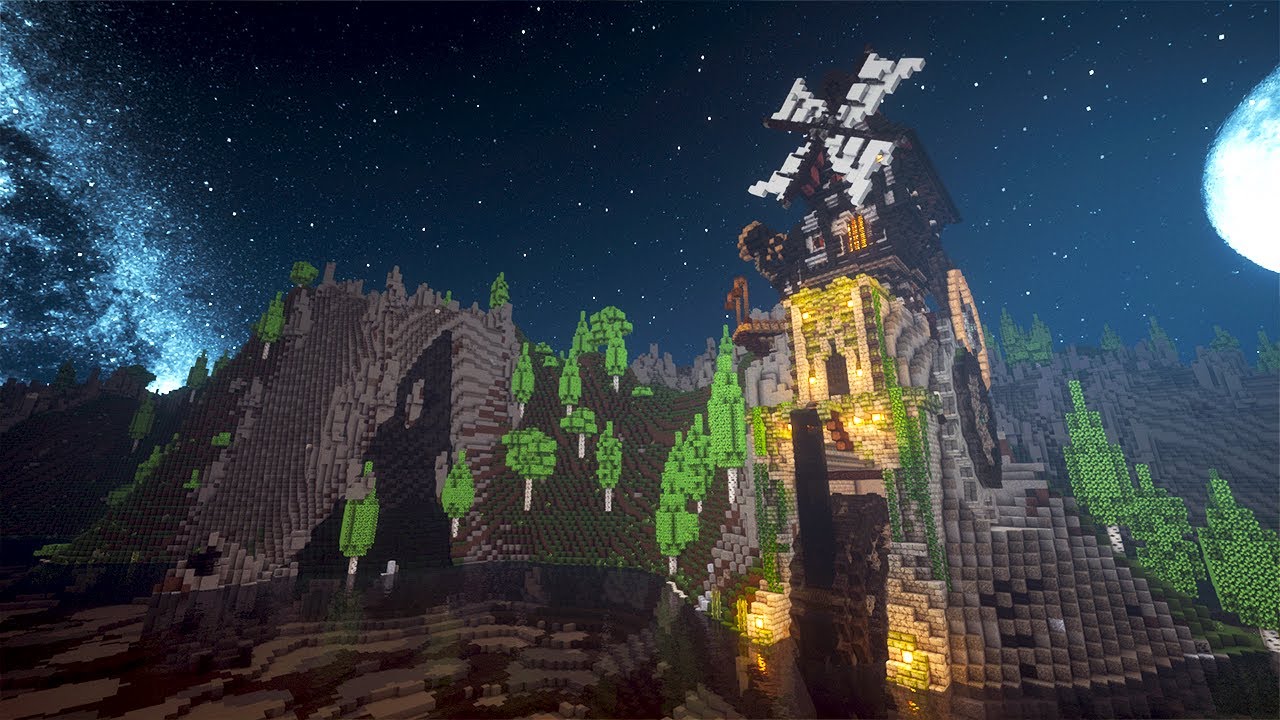 Minecraft Timelapse | Fantasy Observatory | The Create Mod - YouTube