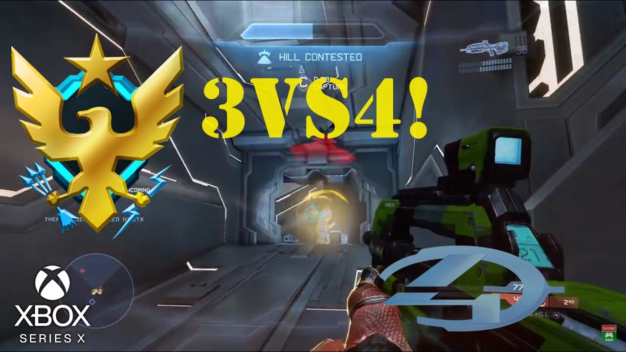 Halo 4 MCC King of the Hill (3Vs4) MAX Rank gameplay! With ...