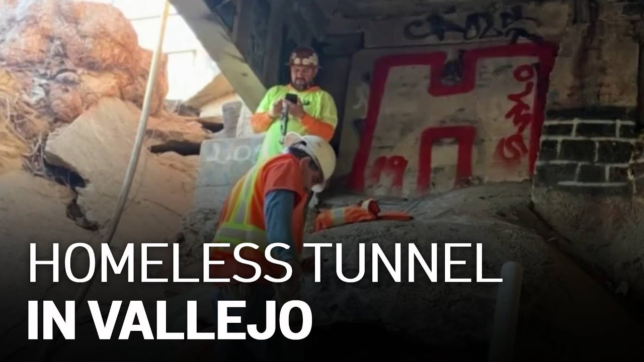 Construction Crew Discover Homeless Tunnel in Vallejo - YouTube