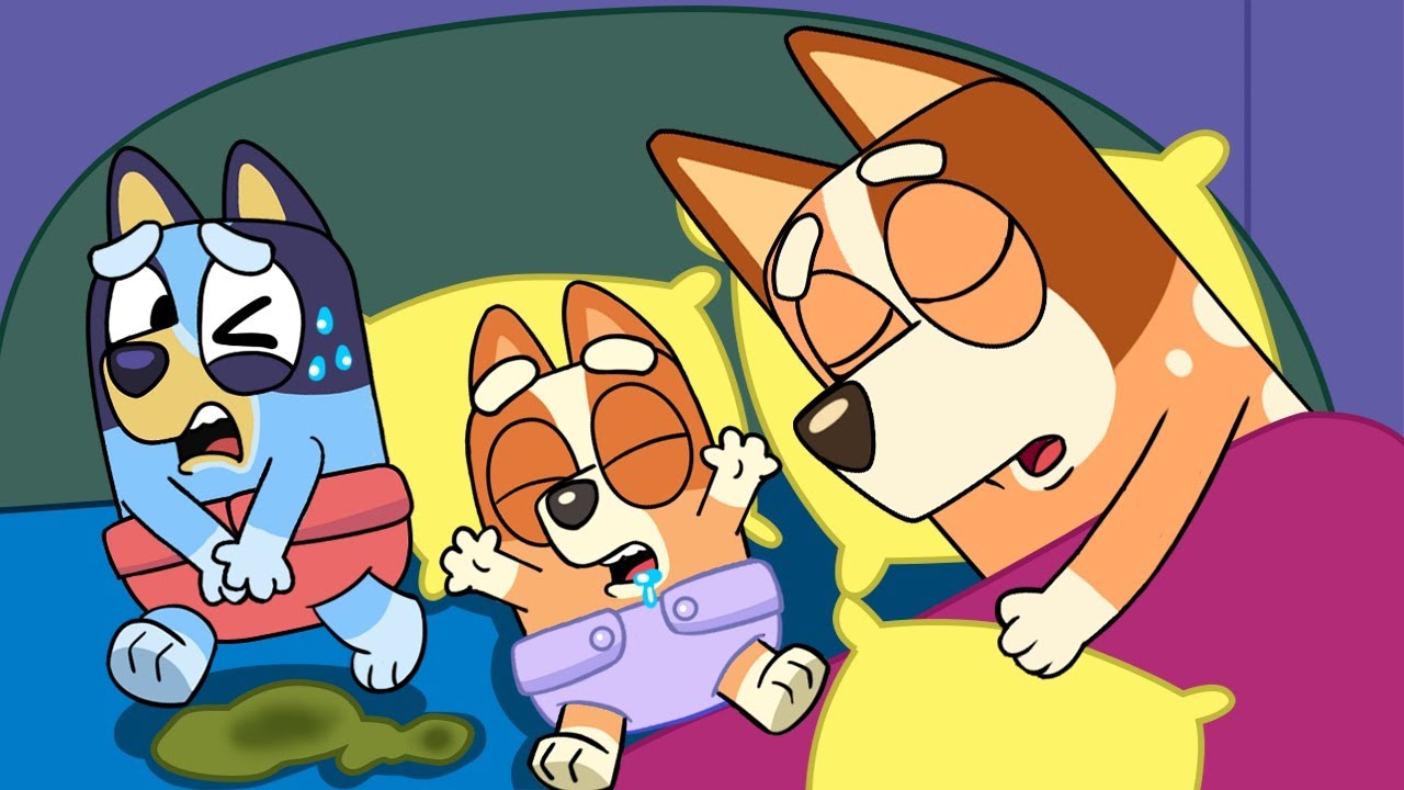 No No! Bluey Wet the Bed at Sleepover - Bluey Animation - YouTube