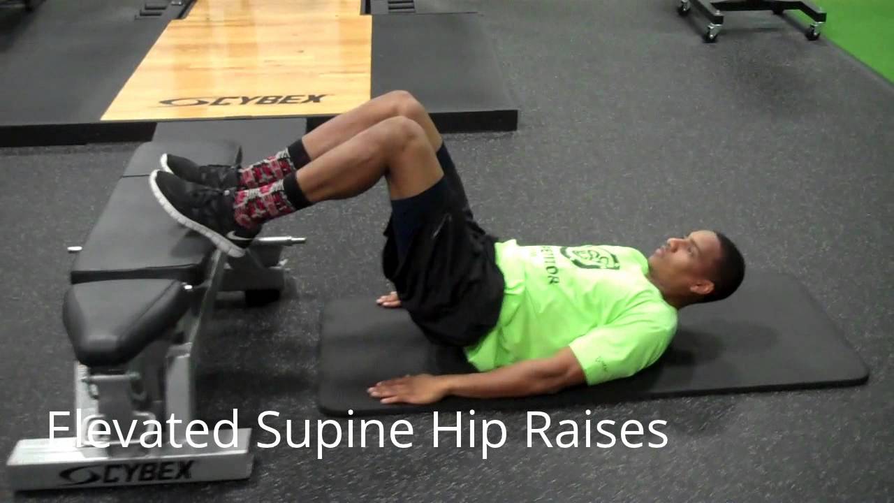 Elevated Supine Hip Raises - YouTube