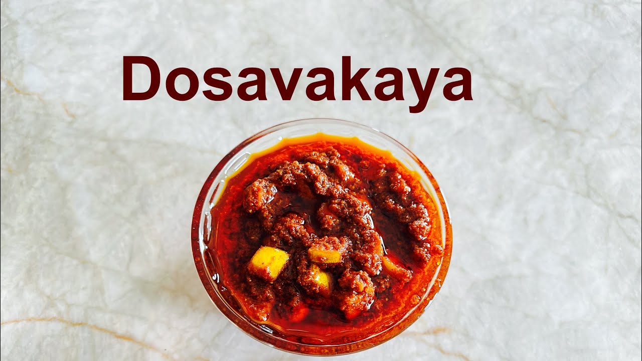 Dosavakaya/ Yellow cucumber pickle with perfect measurements - YouTube