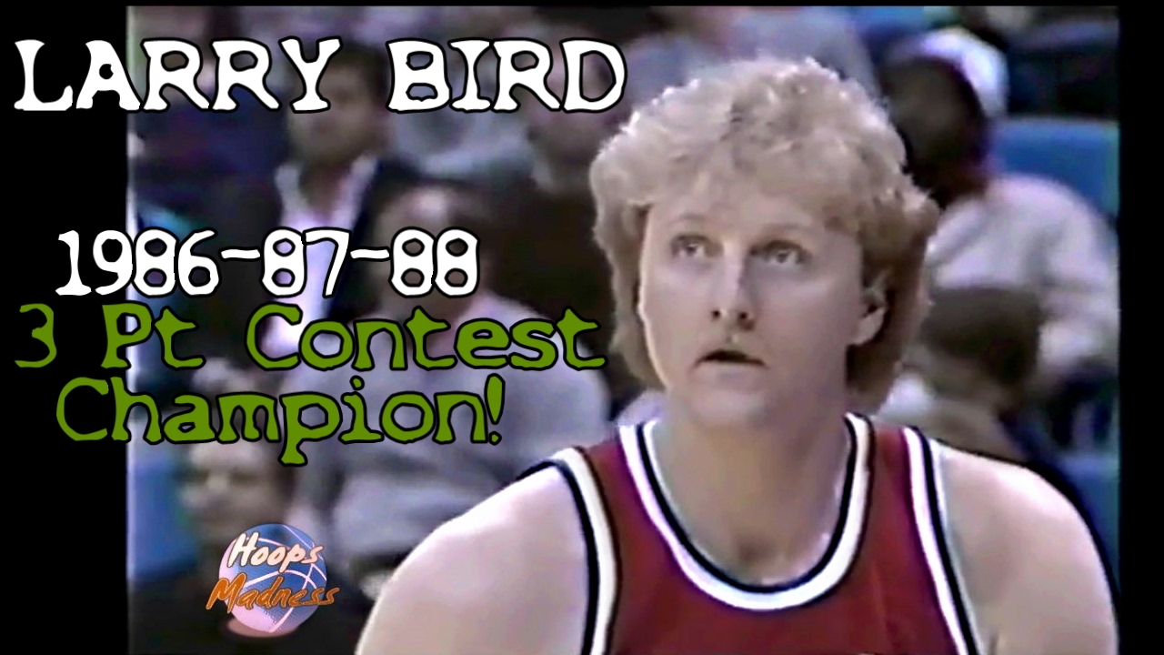 Larry Bird's Legendary 1986-87-88 3 Point Contest Champion Highlights ...