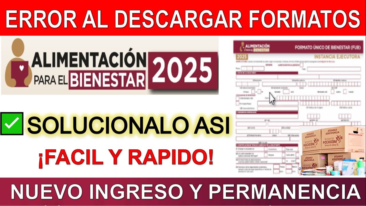 ️ Solución para descargar 📝 FORMATOS FUB Y PERMANENCIA Alimentacion ...