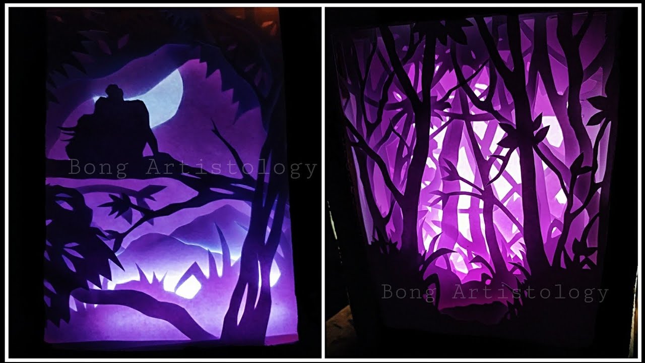 Paper crafts॥night lamp making at home॥ night lamp diy॥ home decoration ...