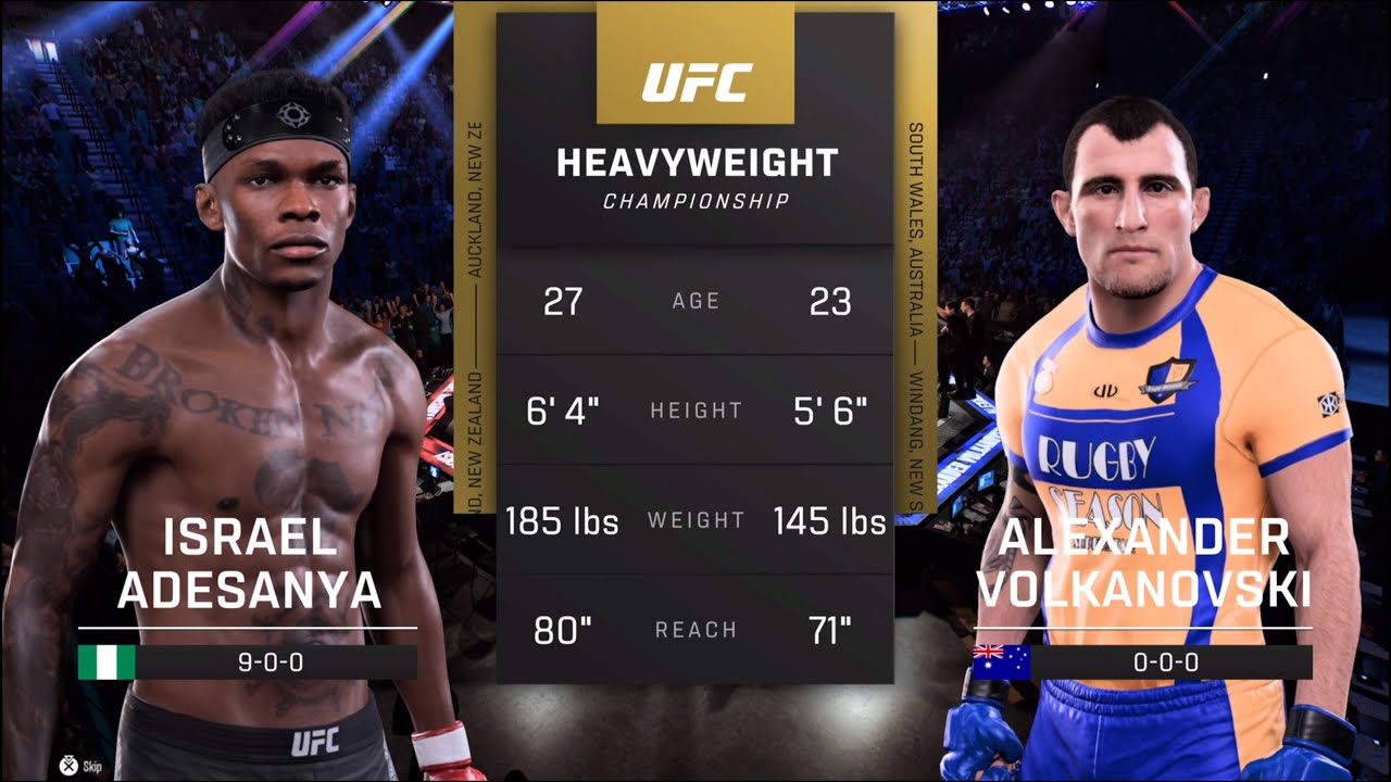 UFC 5 - Anime Adesanya vs. Rugby Volk - Crazy UFC 👊🤪 - YouTube