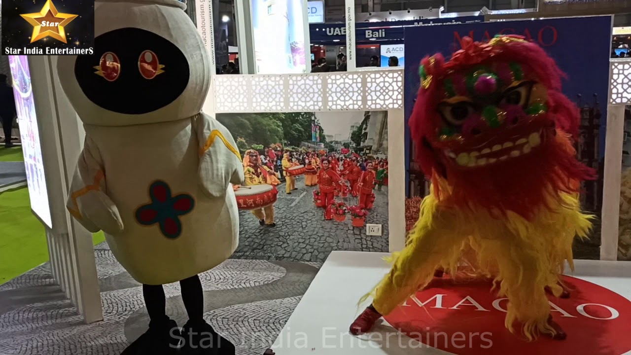 LION & PAC MAN Chinese Act Macao 2020 - YouTube