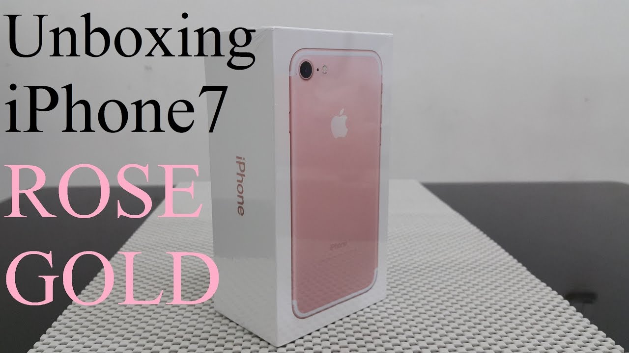 Unboxing iPhone7 Rose Gold 32GB Indonesia - YouTube