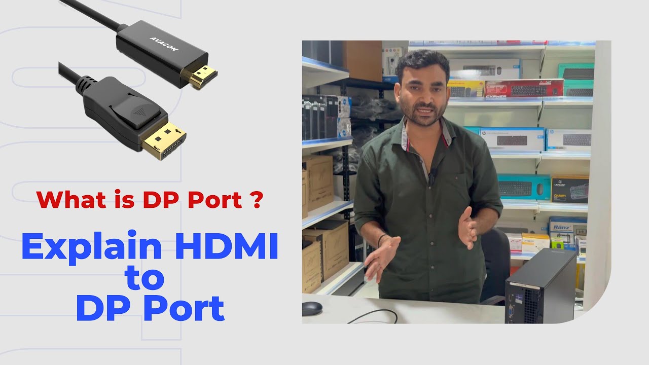 How to Connect DP Cable LED/ CPU | DISPLAY PORT TO HDMI ADAPTER ...