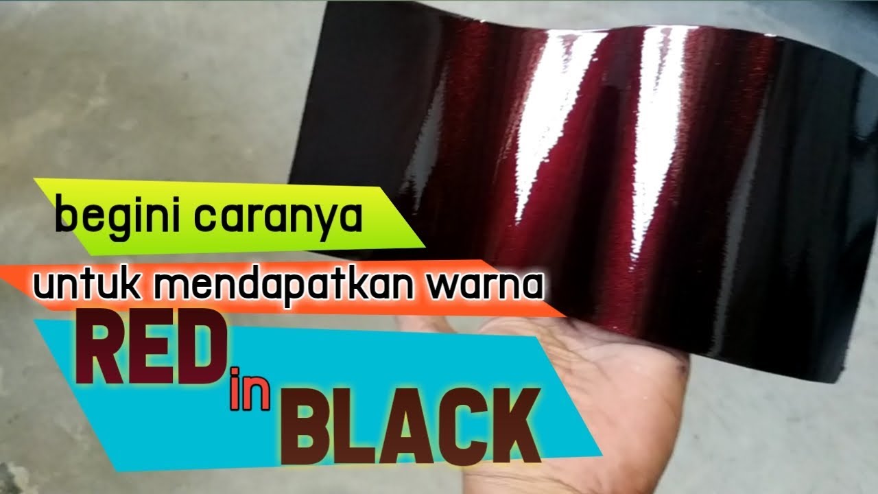 cara mendapatkan warna MERAH,ke HITAMAN yg sempurna.. - YouTube
