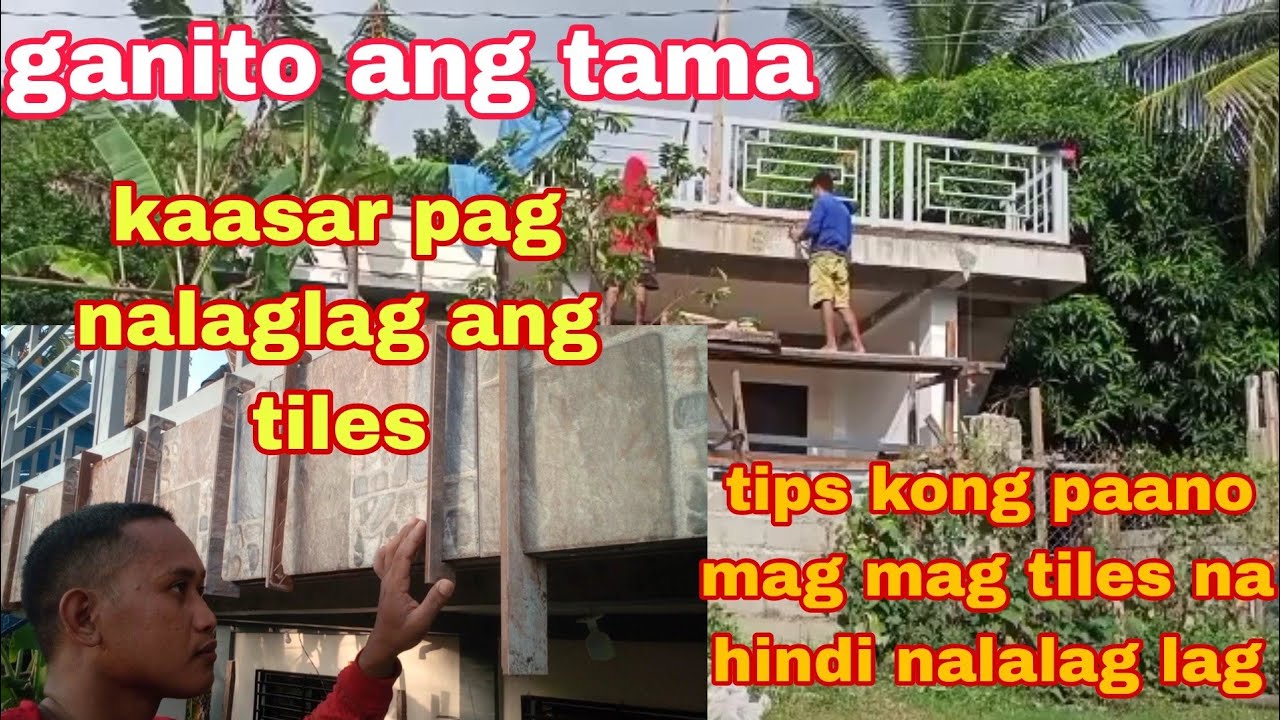 DIY.pag tiles sa laylayan ng terrace paano mapadikit ng Hindi ...