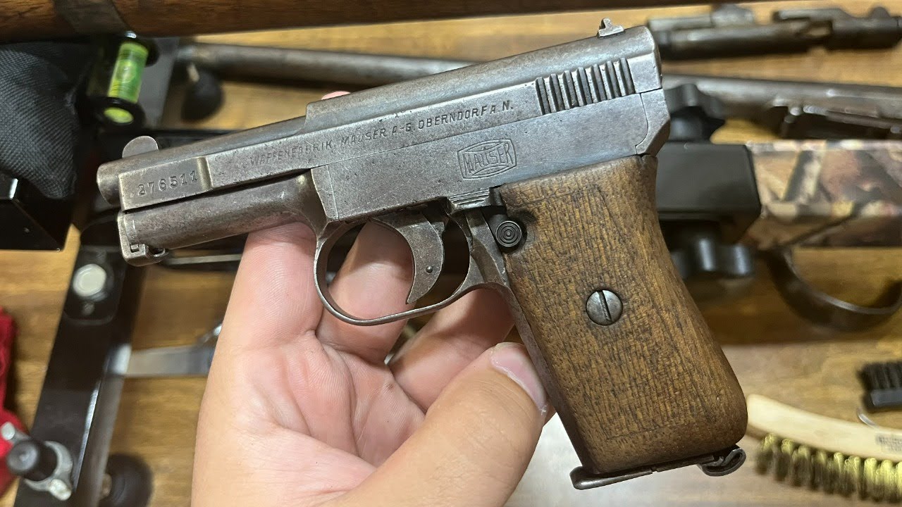 Firing the Mauser 1910 Pocket Pistol (25 ACP) - YouTube