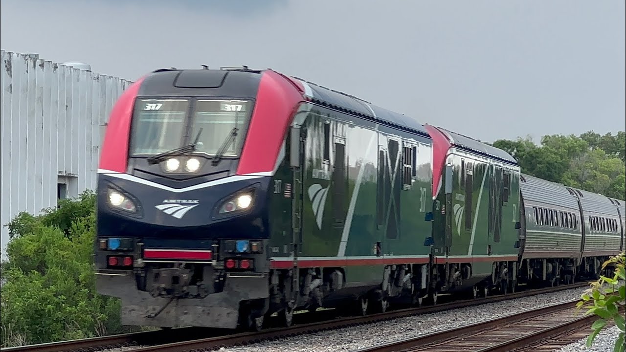 Railfaning at Manatee with Tri rail 518 and and ALC-42 Chargers lead 97 ...