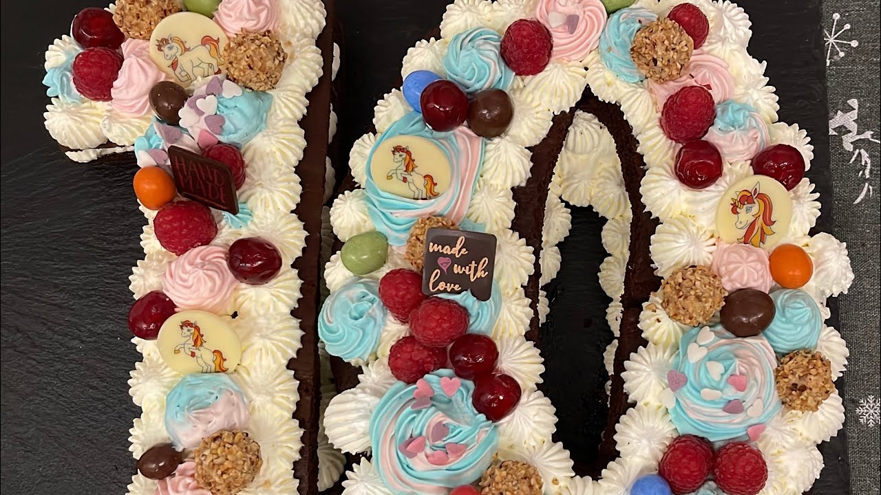 Rođendanska torta u obliku broja 🎂🎉 - YouTube