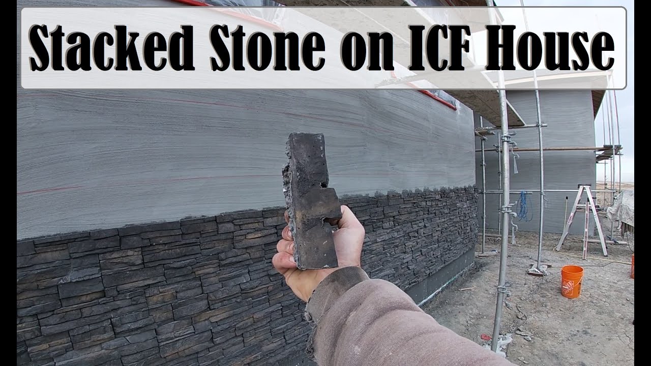 Vlog 16 - Installing Stacked Stone on ICF House - YouTube