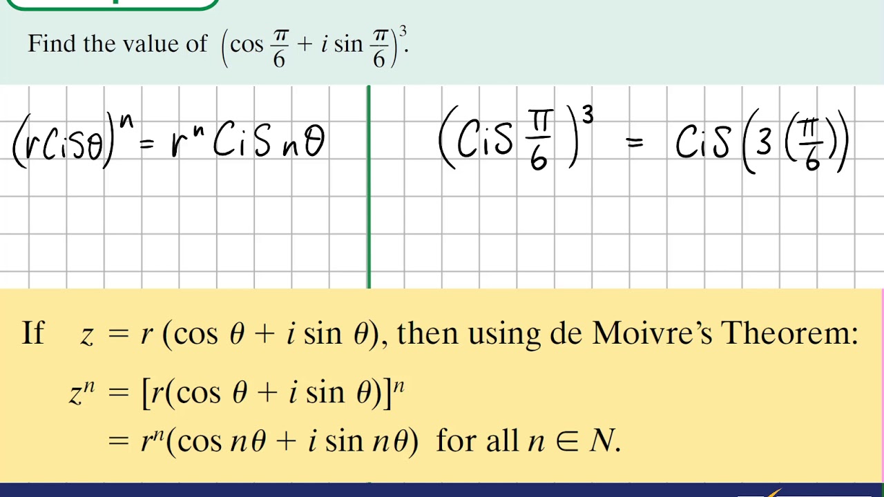 Complex Numbers e.g. 9.1 De Moivre's Theorem - YouTube