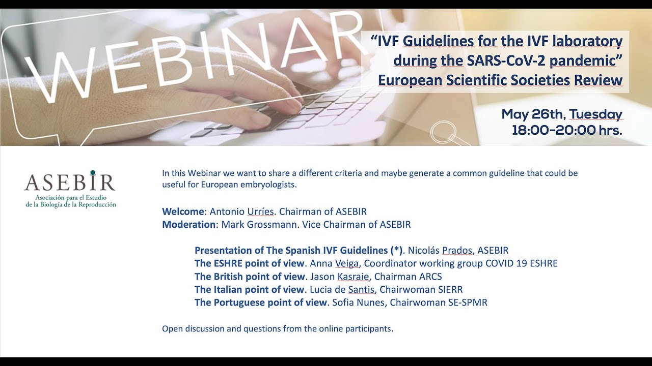IVF Guidelines for the IVF laboratory during the SARS CoV 2 pandemic ...