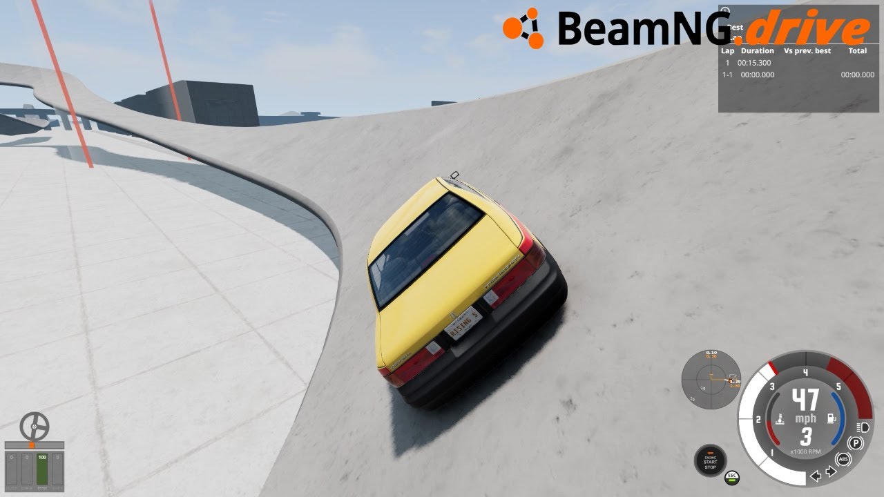 Like a Rollercoaster (Time Trial: Easy Skycurve - Gridmap v2) | BeamNG.drive on PC - YouTube