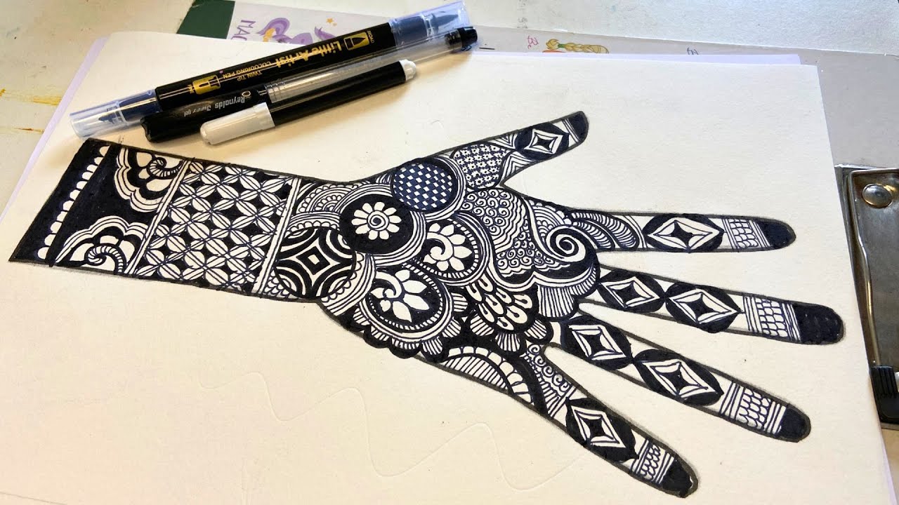 Mehandi Art - Mehandi flower leaf Design | Black | Reshma Ransubhe ...