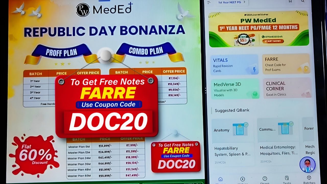 PW MedEd Coupon Code|PW MedEd Discount Coupon|PW MedEd 1st prof & 2nd ...