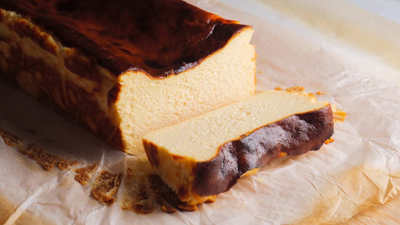 Loaf Pan Basque Cheesecake - YouTube
