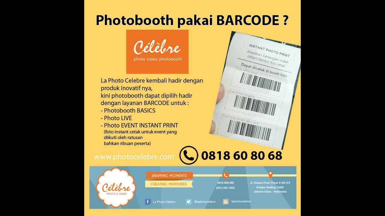 Celebre Barcode Photobooth - YouTube
